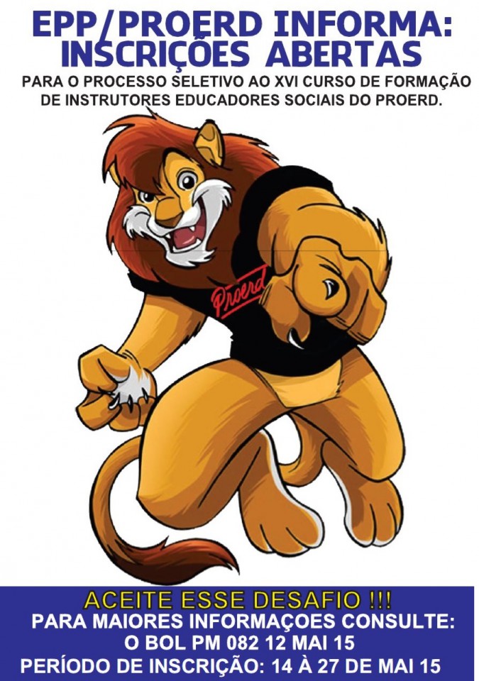 INSCRIÇÕES ABERTAS PARA O PROERD – PMERJ